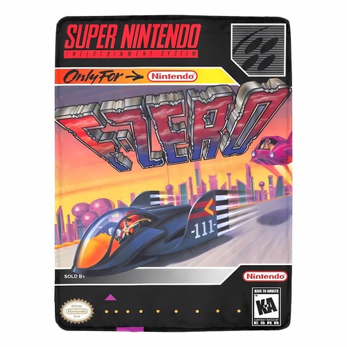 Vintage / Retro Video Game F-Zero SNES Box Ultra-Soft Micro Fleece ...