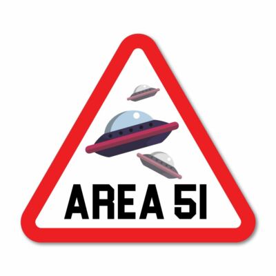 Warning Area 51 Sticker Decal Ufo Area 51 Space Laptop Funny Et | eBay