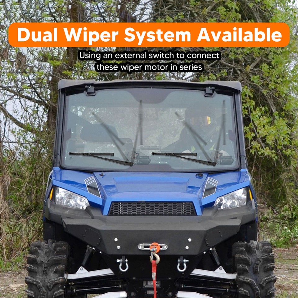 UTV 12V Electric Windshield Wiper Motor Kit for Polaris RZR PRO XP ...
