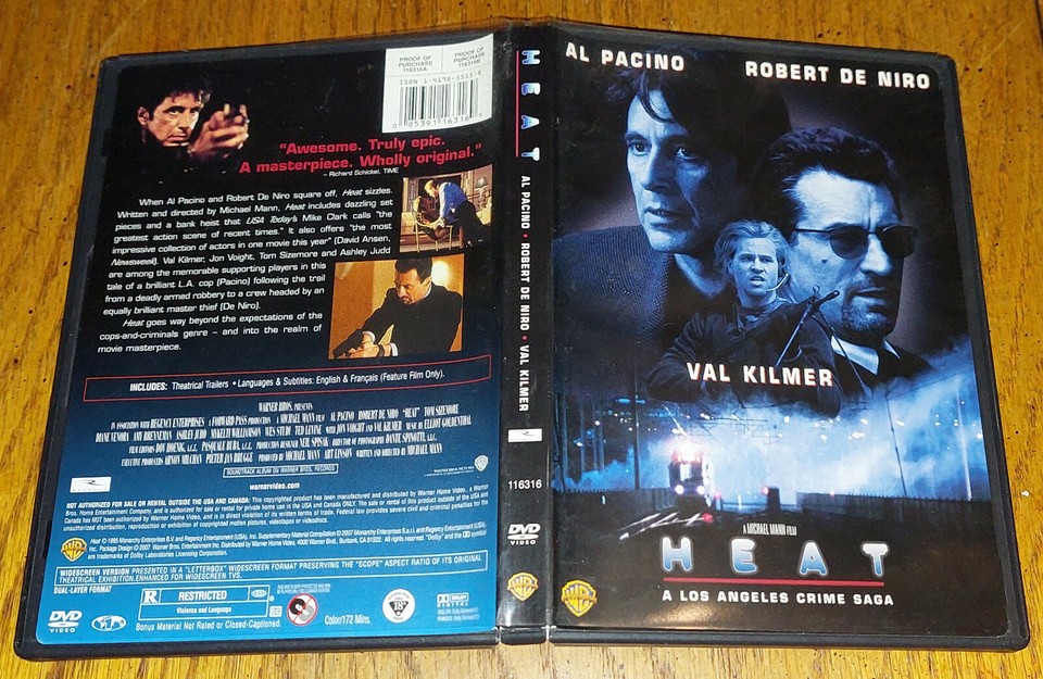 Heat (1995) Widescreen DVD Movie 24543215011| eBay