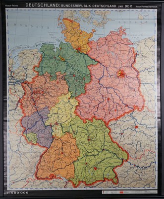 History Mural Wall Map Chart Poster Germany FRG GDR Borders Federal ...
