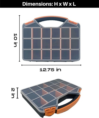 Hardware Organizer box with dividers - 18 Compartments. | eBay