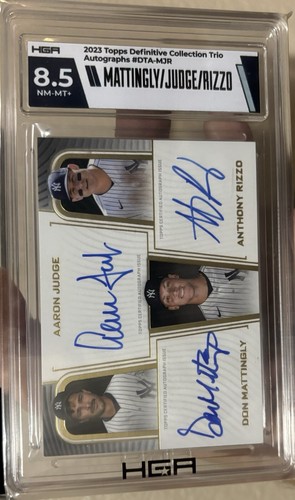 Aaron Judge Don Mattingly Anthony Rizzo 2023 Definitive Trios On-Card ...