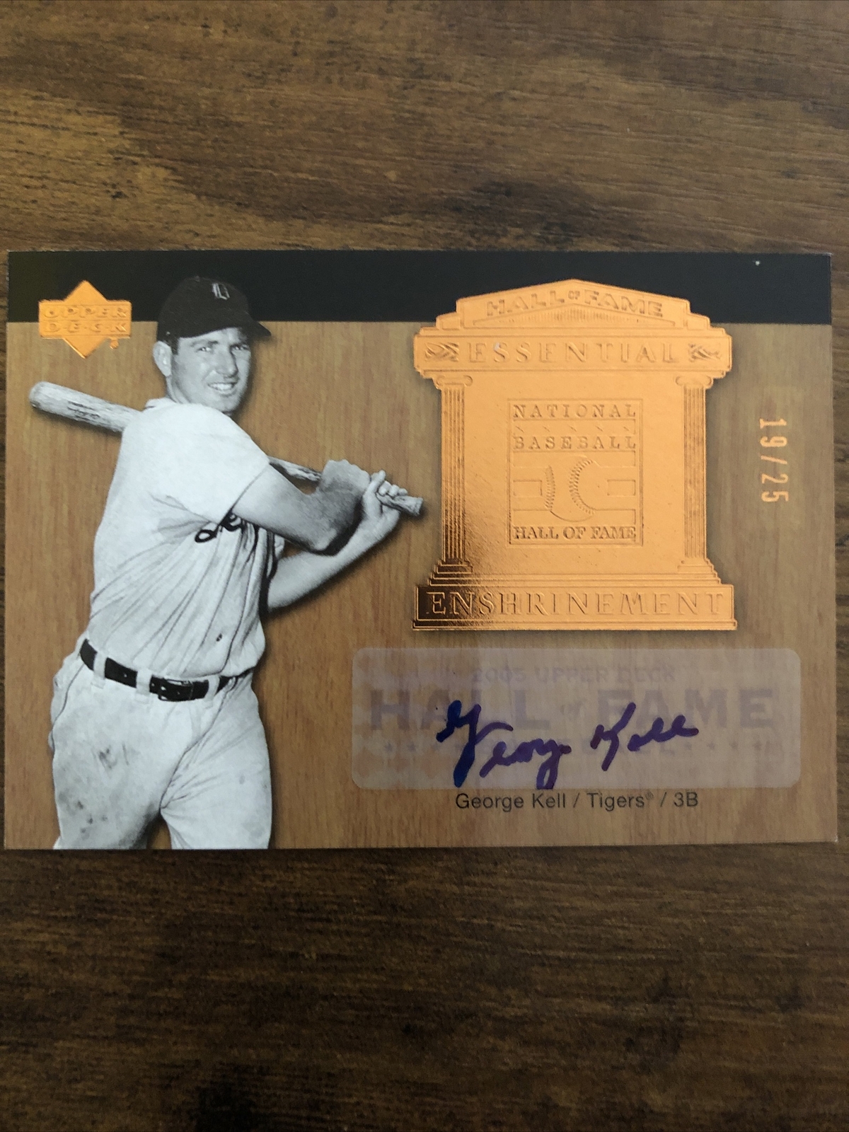 George Kell Detroit Tigers 2005 UD Hall of Fame Essential Enshrinement ...