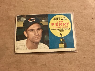 1960 Topps #324 JIM PERRY ALL STAR ROOKIE PITCHER - EX - Lite Corner ...