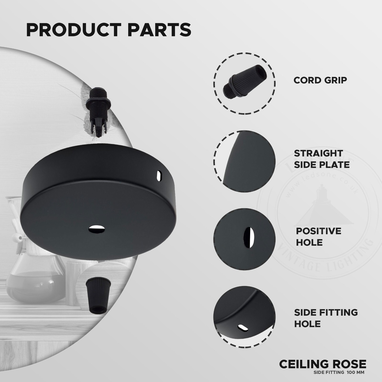 Single out let ceiling Rose Green Brass Vintage Ceiling Plate for ...