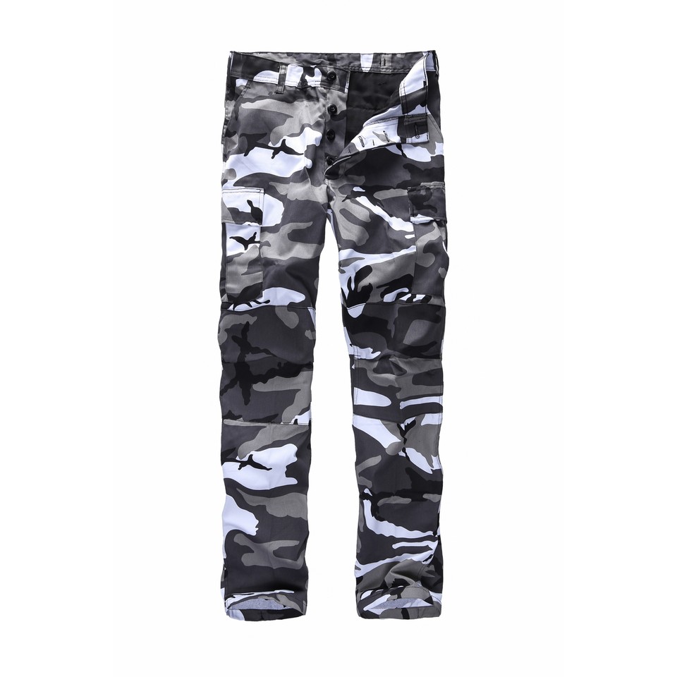 BACKBONE Mens Army Style BDU Pants Multi-Pocket Camouflage Casual Cargo ...