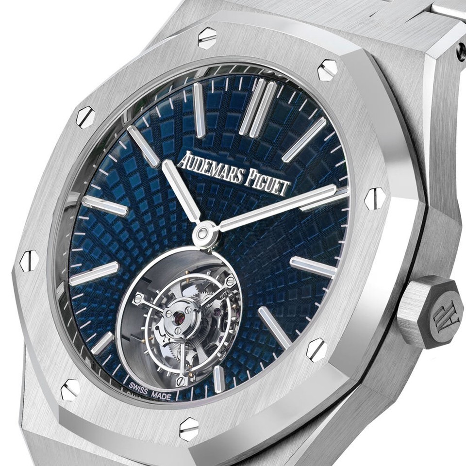 Audemars Piguet Royal Oak Watch 41MM Blue Index Hour Markers Dial | eBay