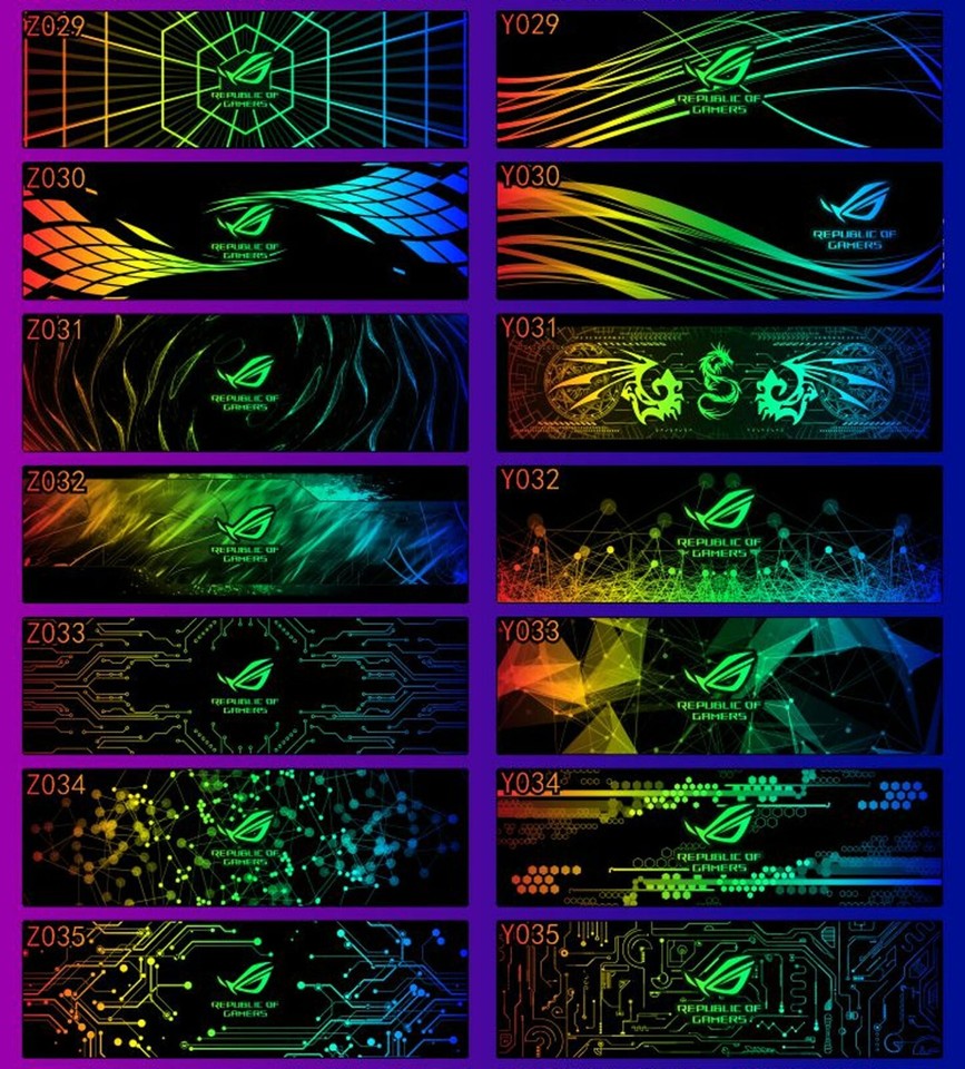 Custom Pic & Size ARGB GPU Side Panel GPU Backplate Colorful Light ...