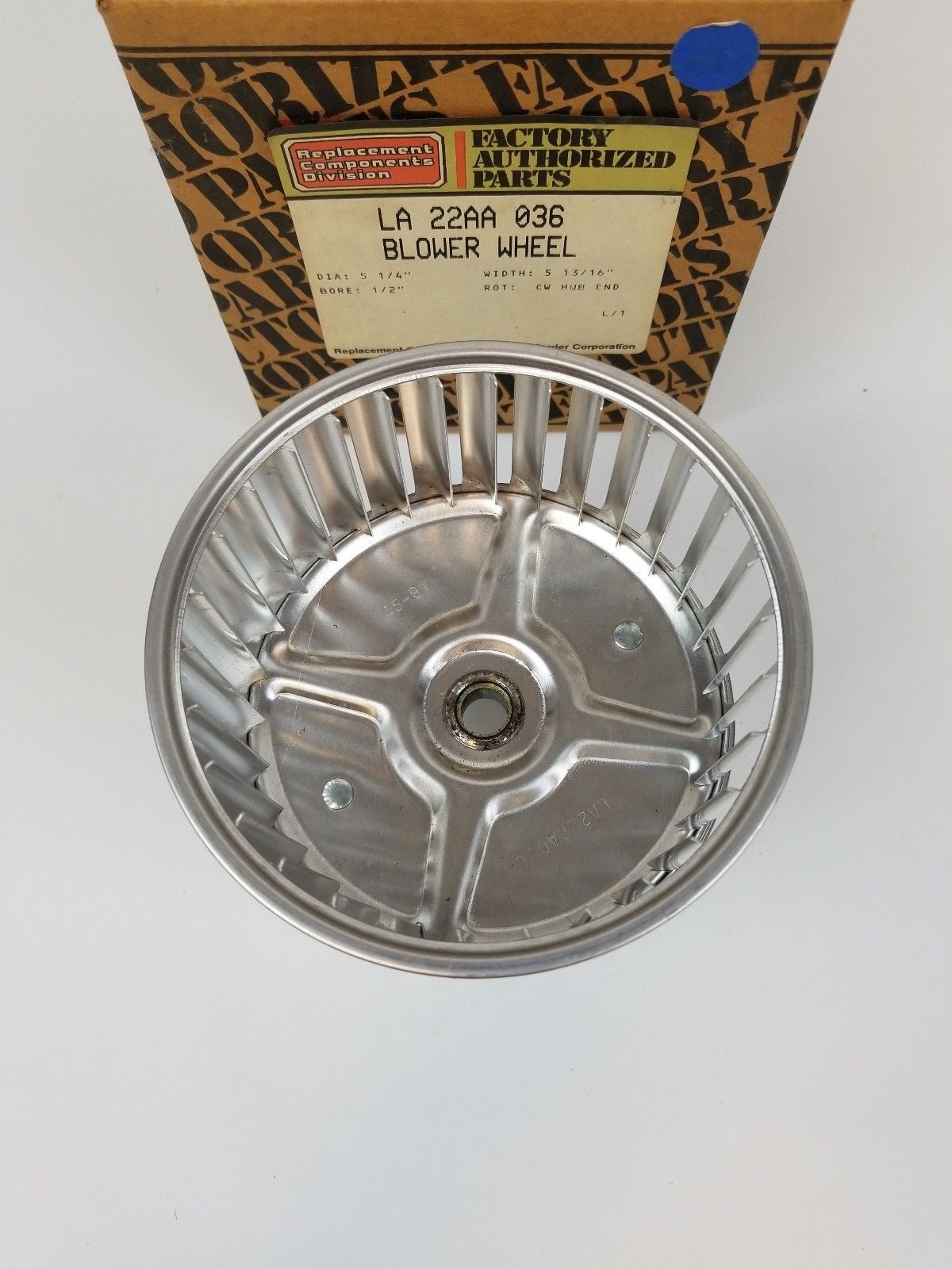 Carrier Bryant Squirrel Cage Replacement Furnace Blower Wheel LA 22AA ...