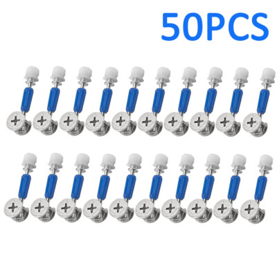 50 PCS 3 in 1 Furniture Cam Lock Fittings Hardware Fixing Screws ...