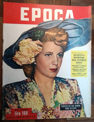 Evita Peron From Epoca Magazine 1952 Ref. 13093 | eBay