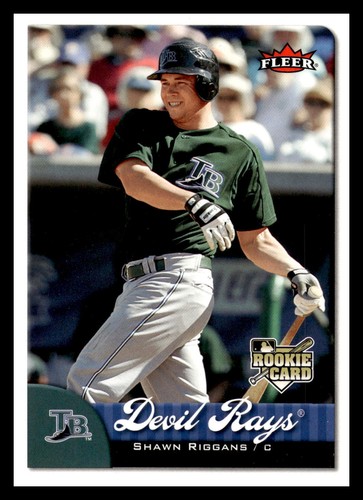 2007 Fleer #367 Shawn Riggans Tampa Bay Devil Rays Baseball NM RC ...