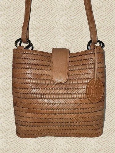 AMERICAN ANGEL Beautiful Light BROWN Leather Shoulder Satchel Handbag ...