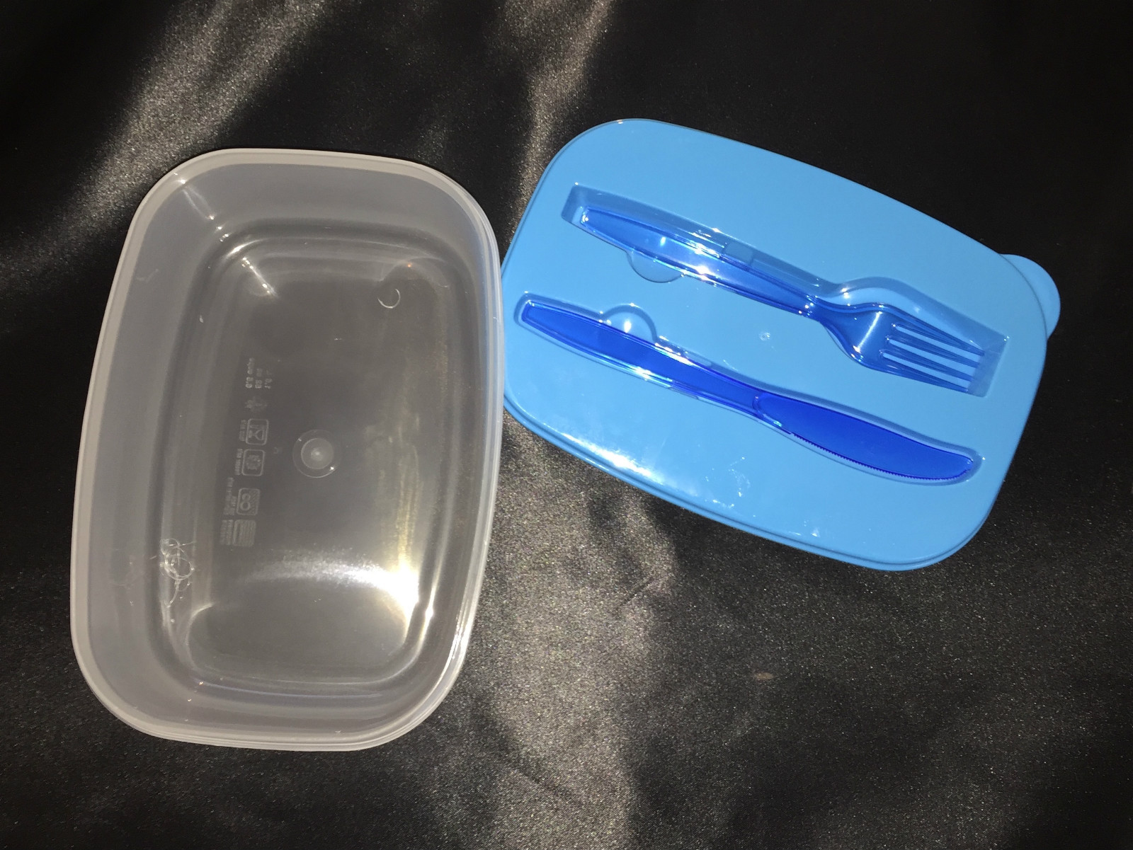 SALAD TO GO-Lunch, Fork, Knife, Plastic bowl container Fast Shipping ...