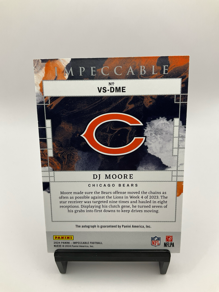 DJ Moore 2024 Panini Impeccable Silver Vibes Auto Autograph 23/49 | eBay