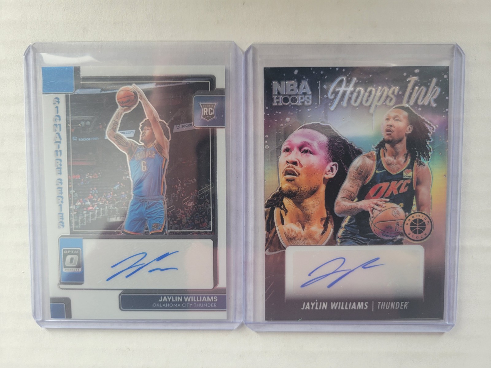 Jaylin Williams 2 Card Lot Thunder Panini Donruss Optic Premium Rookie ...