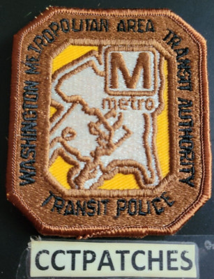 WASHINGTON DC METROPOLITAN AREA TRANSIT AUTHORITY POLICE SHOULDER PATCH ...