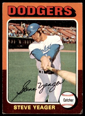 1975 Topps Baseball Card Steve Yeager Los Angeles Dodgers #376 | eBay