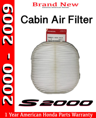 Genuine OEM Honda S2000 Cabin Pollen Air Filter 2000 - 2009 HEPA 79831 ...