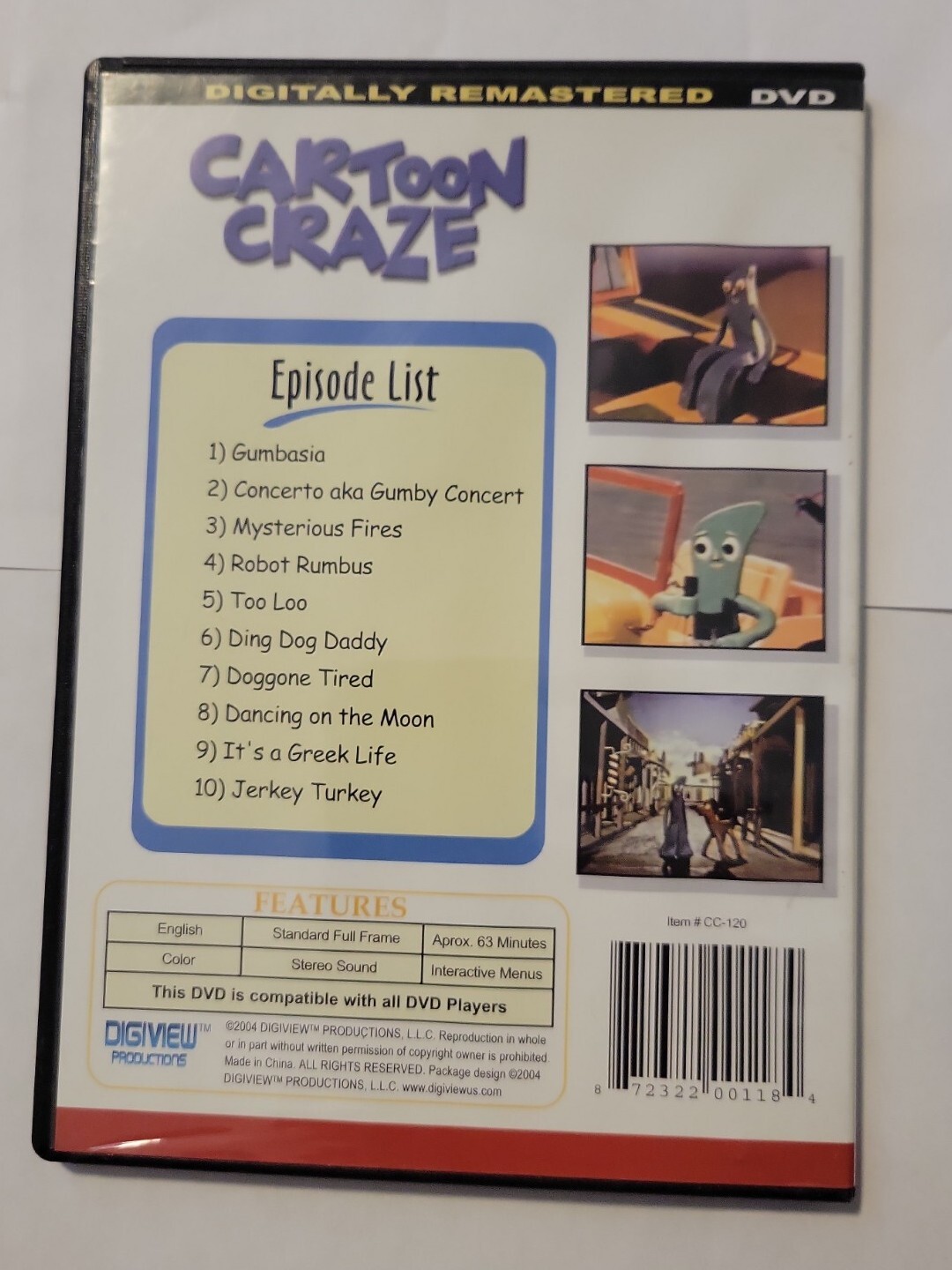 Cartoon Craze Gumby: Gumbasia DVD Digitally Remastered Vol 20 | eBay