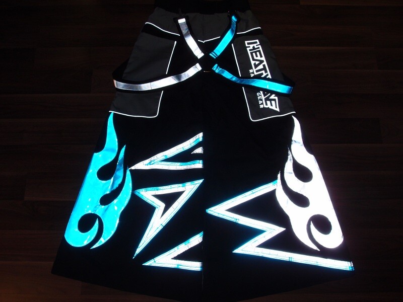 Heatwave phat pants rave gear reflective dance wear hardstyle reflector ...
