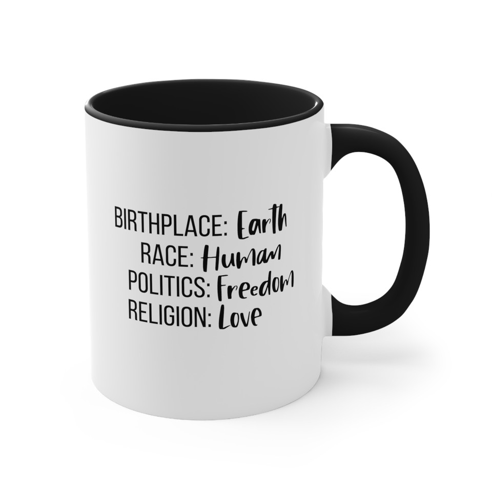 Political Mug - Birthplace, Race, Politics, Religion - Accent Coffee ...