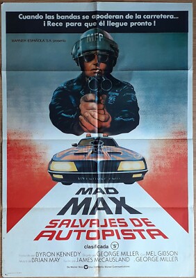 Mad Max ORIGINAL Spanish '79 POSTER Mel Gibson Post Apocalyptic rare ...