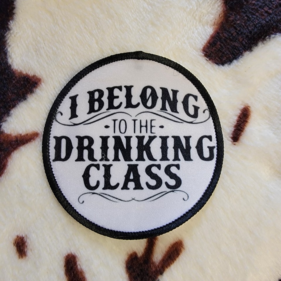 Hat Patch Drinking Class Sublimation DYI Fabric Patch Glue Iron On Sew ...
