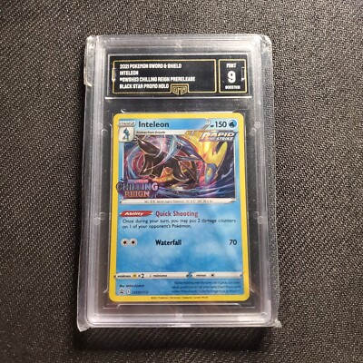 Pokemon Chilling Reign Inteleon Holo Prerelease Black Star Promo GMA 9 ...