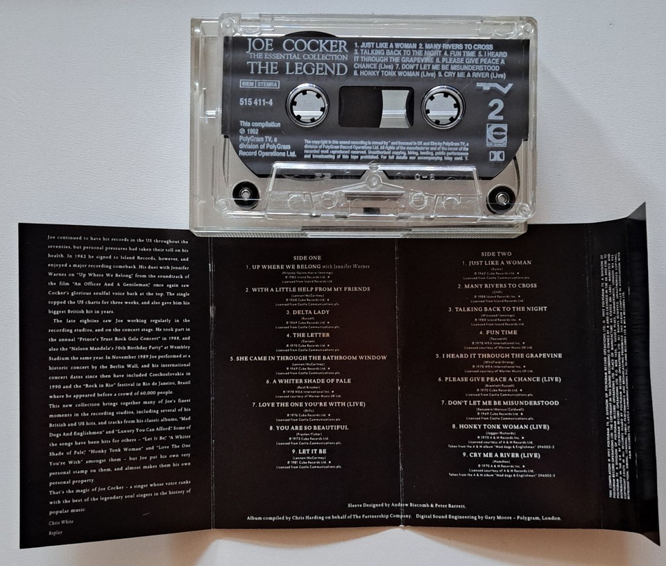 Joe Cocker The Legend The Essential Collection Cassette Tape | eBay UK