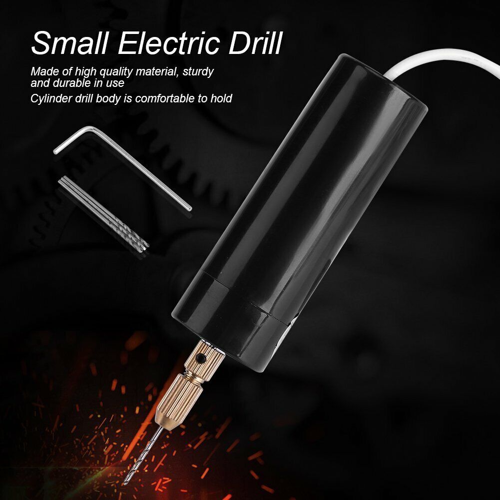 Micro Mini Hand Drill w/3 Bits Small Electric Drill Tool Set Portable ...