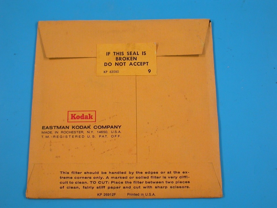 Kodak Wratten Gelatin Filter No. 87C 100X100mm Sealed NOS - for IR ...