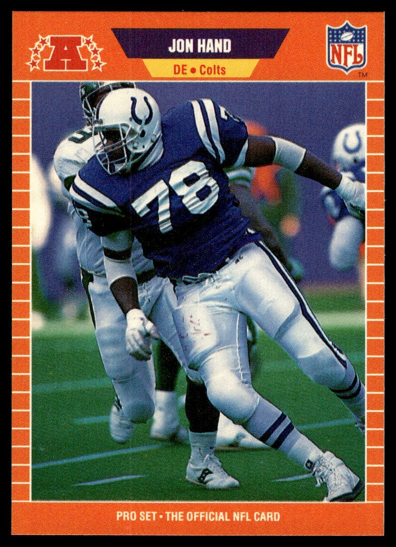 1989 Pro Set Jon Hand Indianapolis Colts #162 | eBay