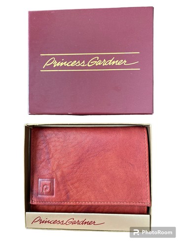 Princess Gardner mens leather wallet brown Trifold flap NIB | eBay