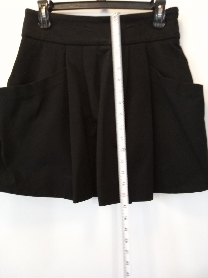 M Lacoste solid Black Mini skirt With 2 Pockets Buttons Zip NWOT | eBay