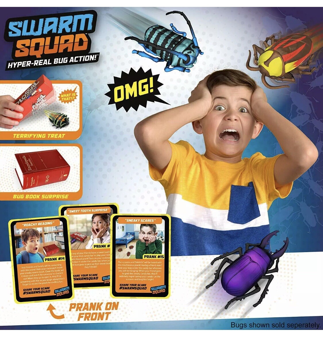 Squirm Squad Hyper Real Bug Action “You Got Swarmed" Prank Pack Kit 7 ...