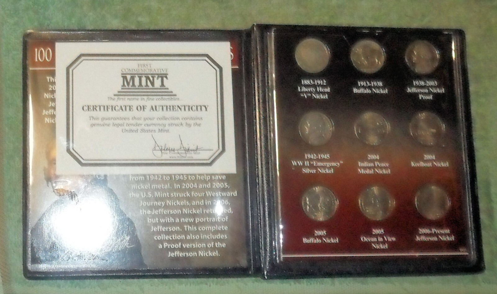 JB RFM 80042 First Commemorative Mint Collection 100 Years of U.S. 5 ...