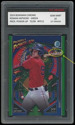 Roman Anthony 2024 Bowman Chrome Prospects Green 1st Graded 10 Rookie ...