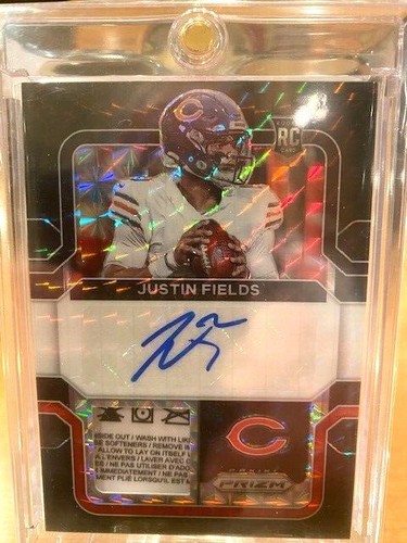 2021 PANINI PRIZM Laundry Tag ROOKIE AUTO JUSTIN FIELDS One of One 1/1 ...