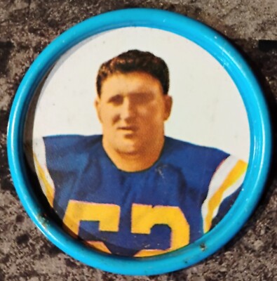 1962 SALADA TEA / JUNKET DESSERTS FOOTBALL COIN #139 MIKE HUDOCK TITANS ...