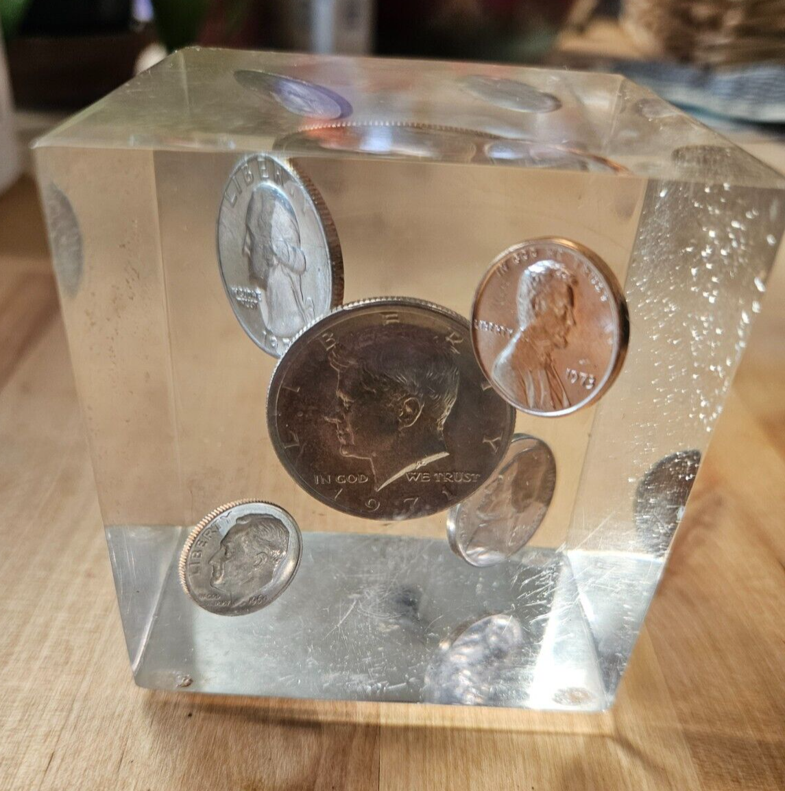 Acrylic Coin Cube Paperweight 2 1/2 Inch | eBay
