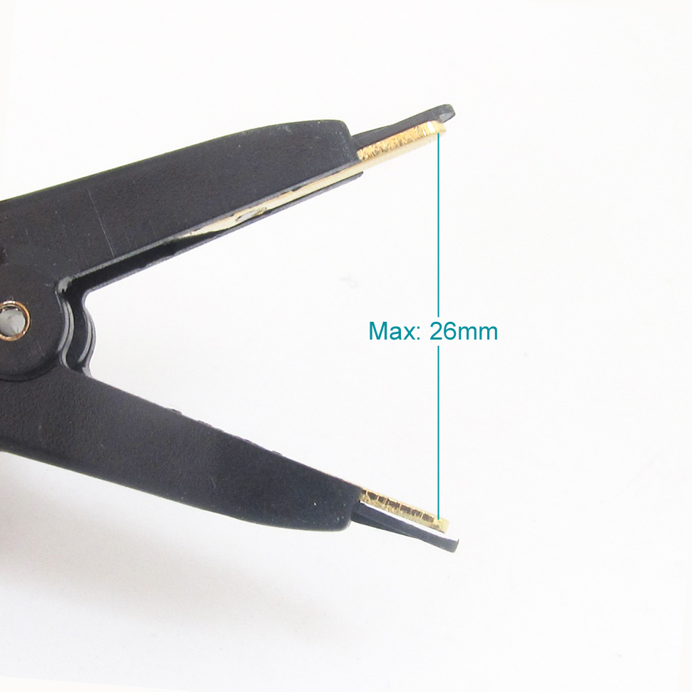 100x Gold Plated Copper Alligator Kelvin Test Clip Duckbill Clamp for ...