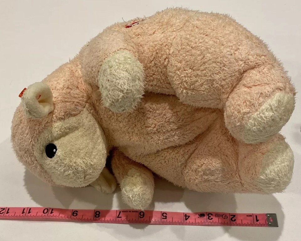 Ty 1999 Lamybaby Lamb Plush Rattle 11" Soft Toy Stuffed Animal Pink ...