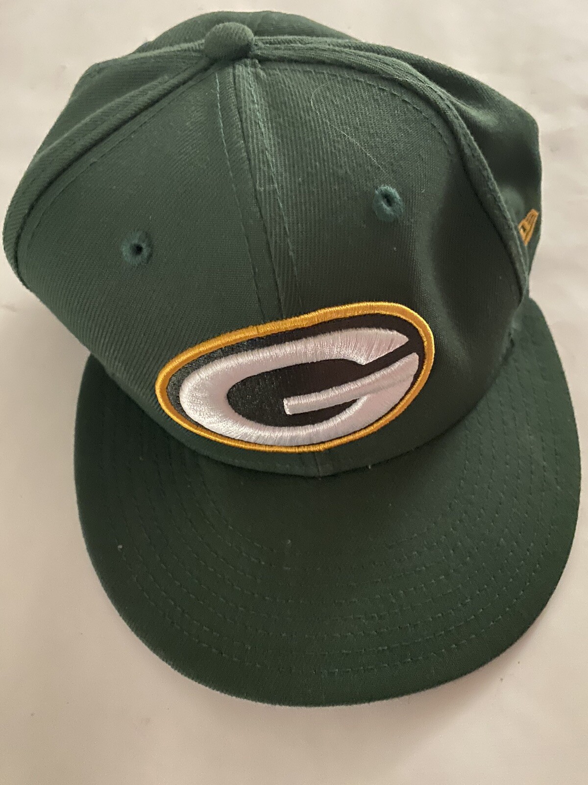 NFL LICENSE GREEN BAY PACKERS MENS FITTED FLAT BRIM CAP-HAT, SIZE 7 1/4 ...