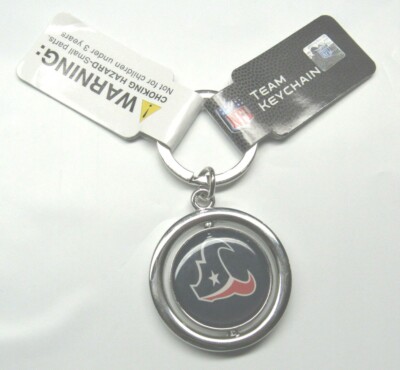 NFL Houston Texans Spinning Logo Key Ring Keychain Forever Collectibles ...