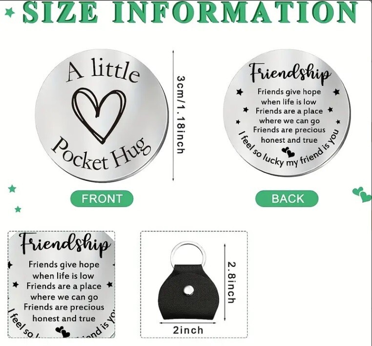A Little Pocket Hug Token Gift Inspirational FRIENDSHIP Cancer Survivor ...