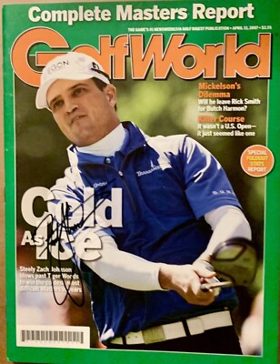 Zach Johnson - Signed / Autographed - Golf World Magazine - PGA Tour ...