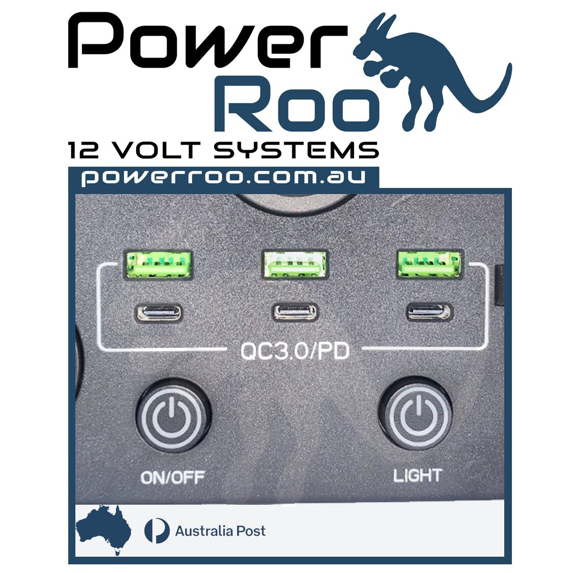 Mini Power Box - 12V Distribution Box, Anderson Plug, 12V Outlets, USB ...