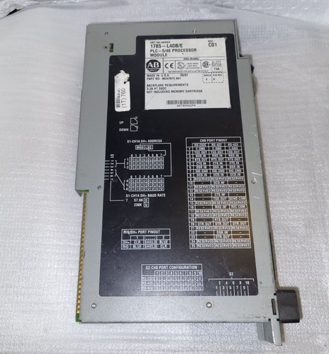 Allen Bradley 1785-L40B/E Enhance PLC-5 5/40 Processor Module 96247072 ...